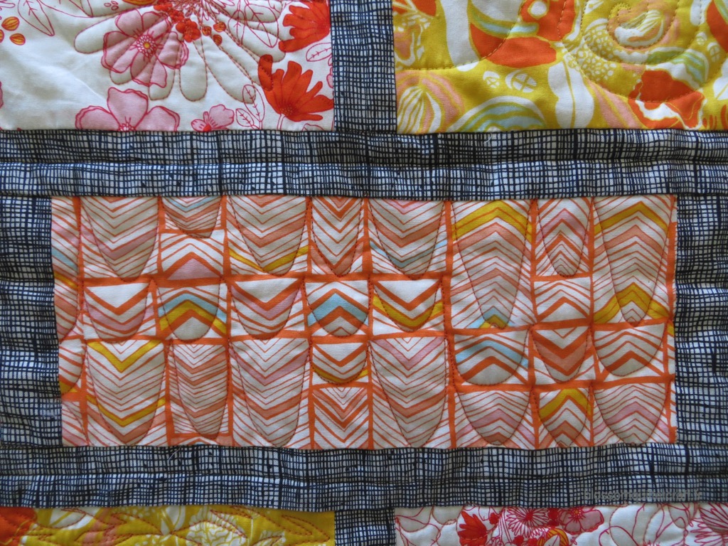 Matelassage libre sur patchwork moderne